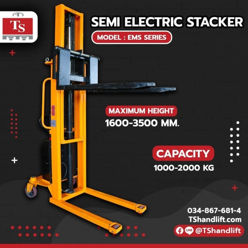 Semi Electric Stacker • TS Hand Lift